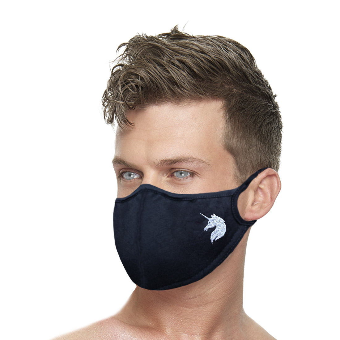ASTM F3502 Mask Reusable 3-ply - Unicorn Mask Embroidered – Unicorn ...