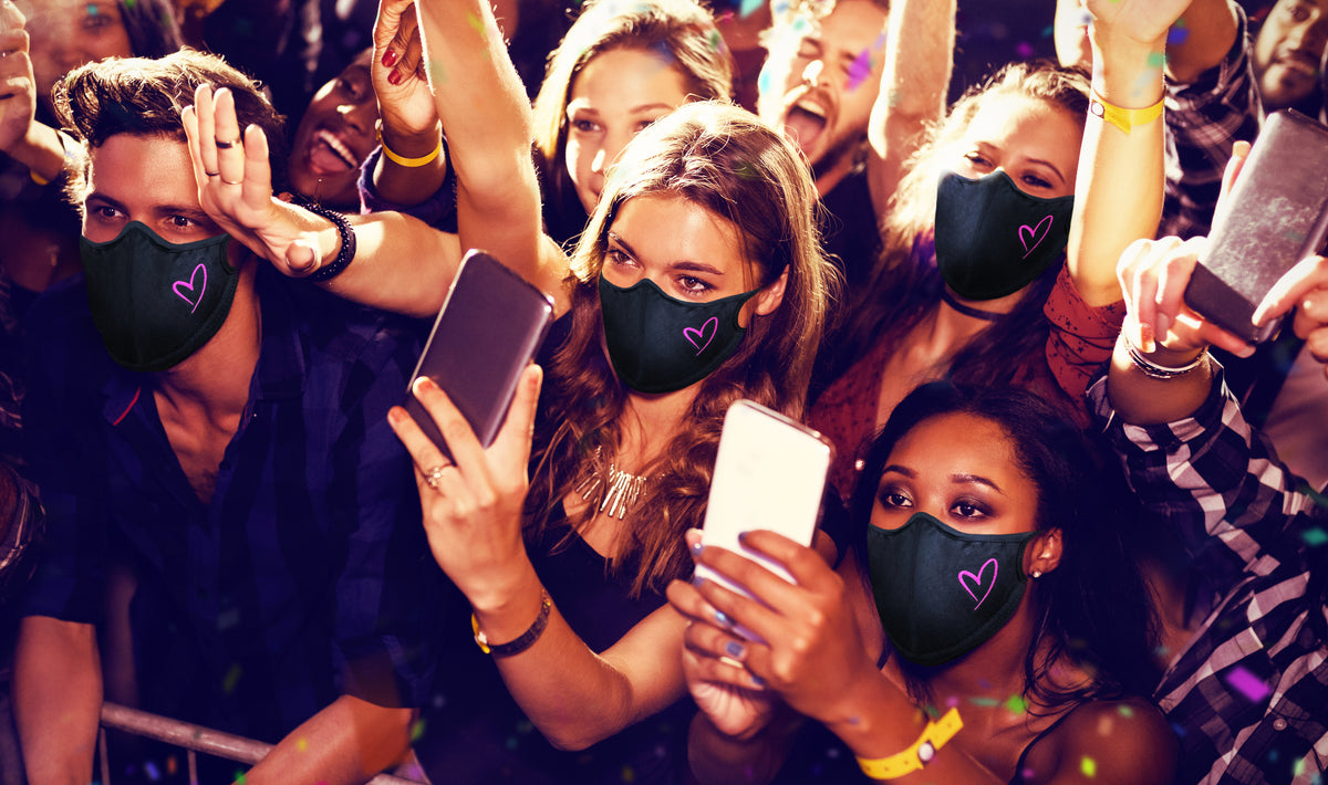 ASTM F3502 Mask Reusable 3-ply - Unicorn Love Heart Embroidered Mask ...